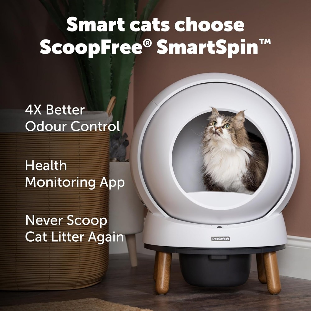 ScoopFree SmartSpin™ Self-Cleaning Litter Box | Automatic Odour Control ...
