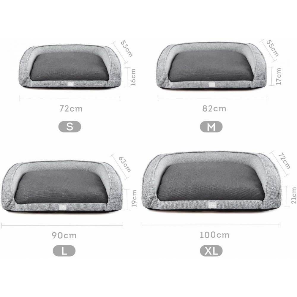 Large Dog Bed With Sides Grey