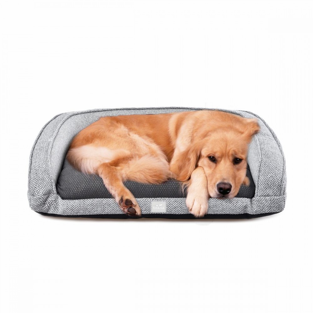 Antibacterial Bolstered Extra large Dog Bed Grey XL