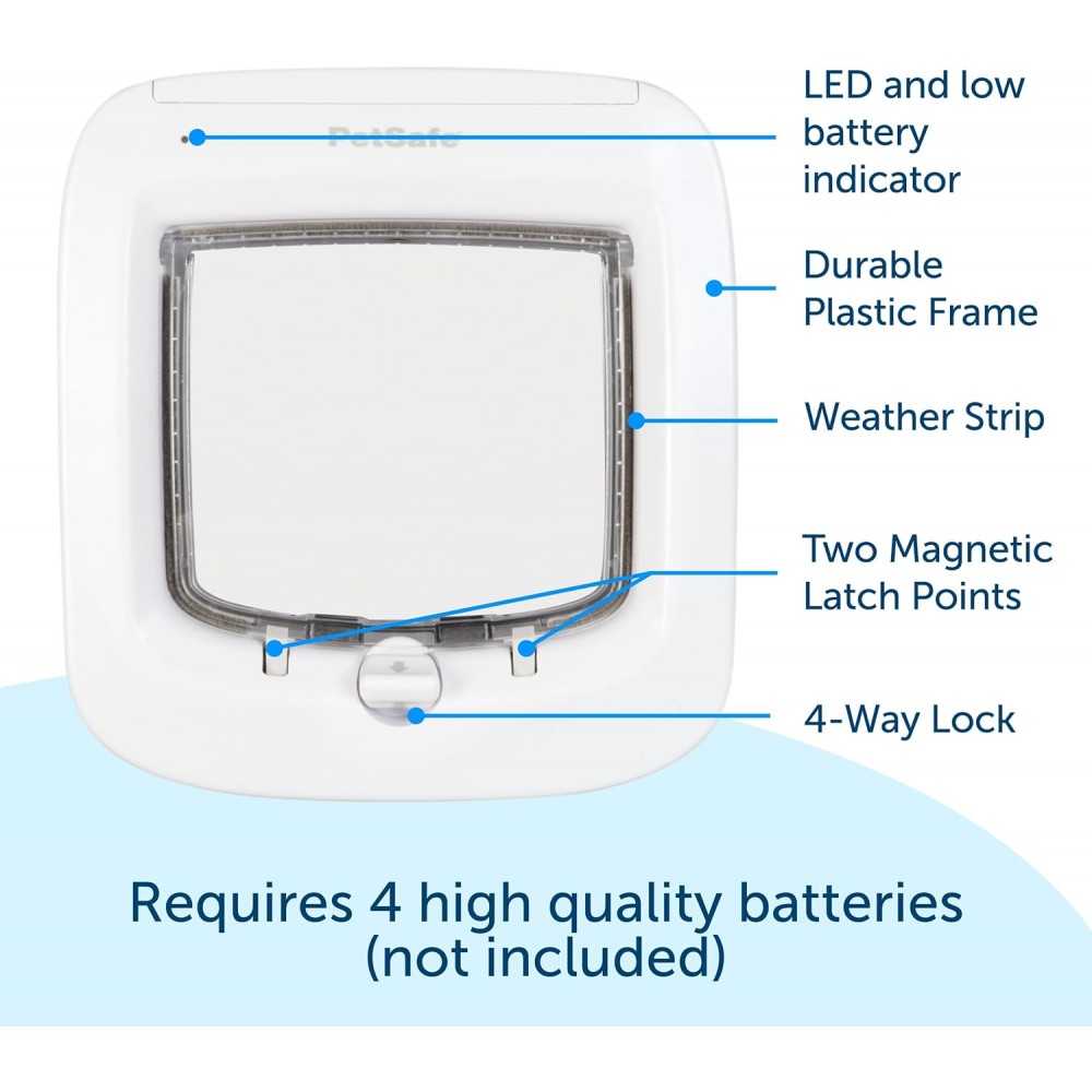 Microchip Cat Flap - White Staywell Petsafe