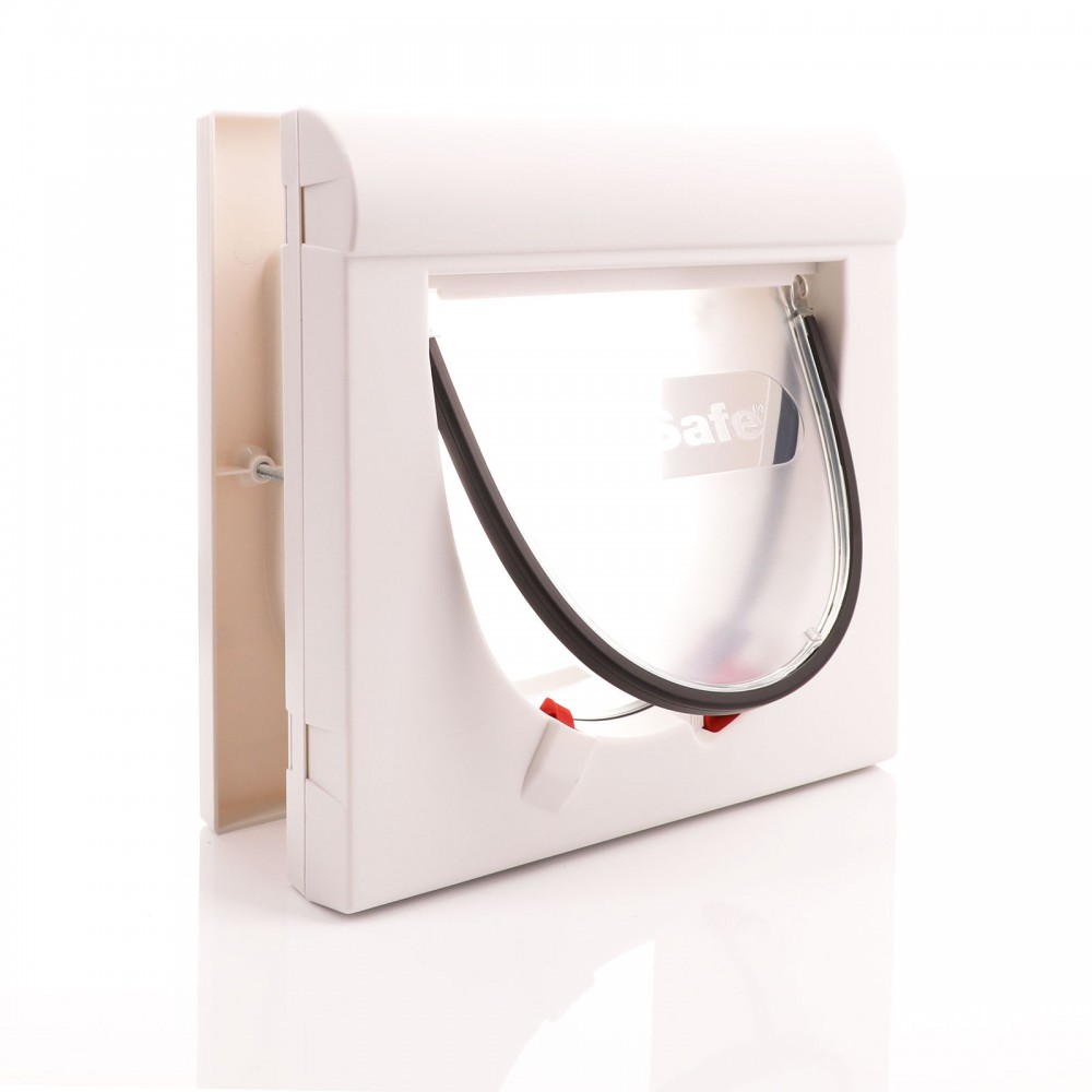 Staywell Magnetic 4 Way Locking Cat Flap Pet Door White 932