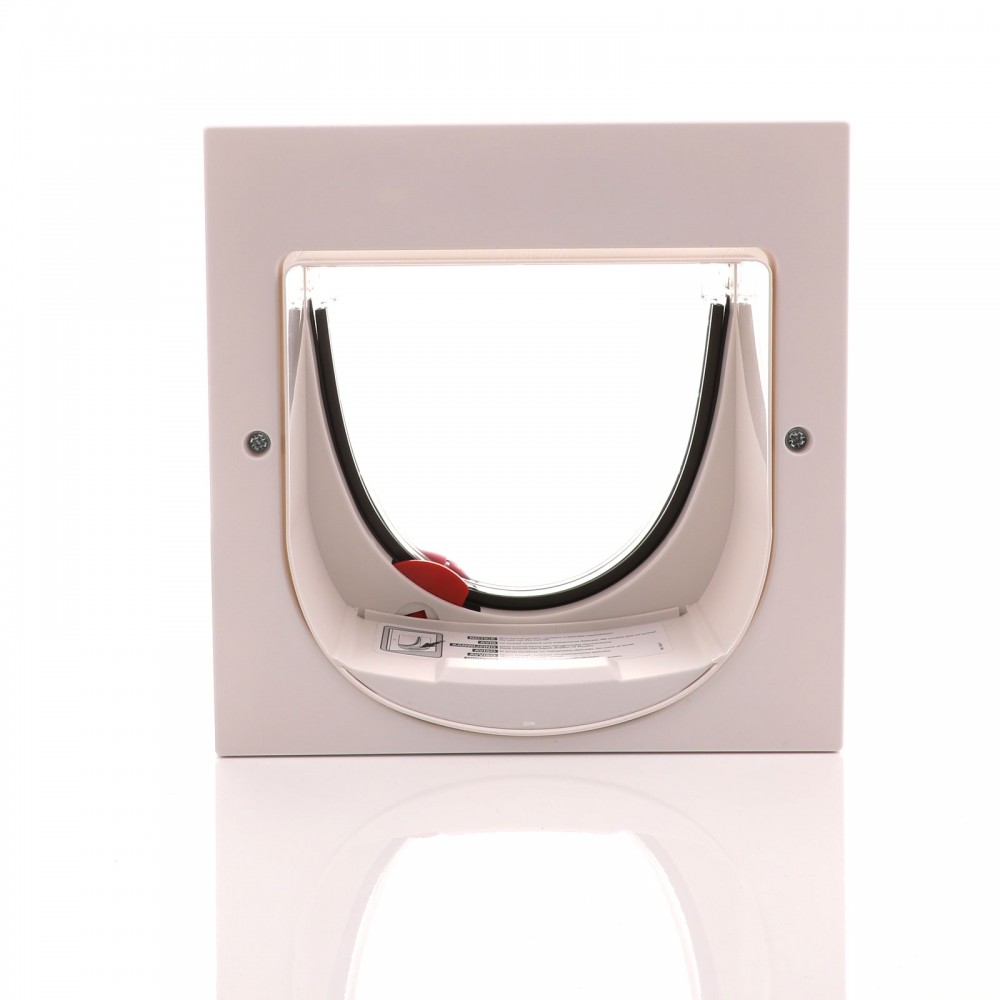 Staywell Magnetic 4 Way Locking Cat Flap Pet Door White 932