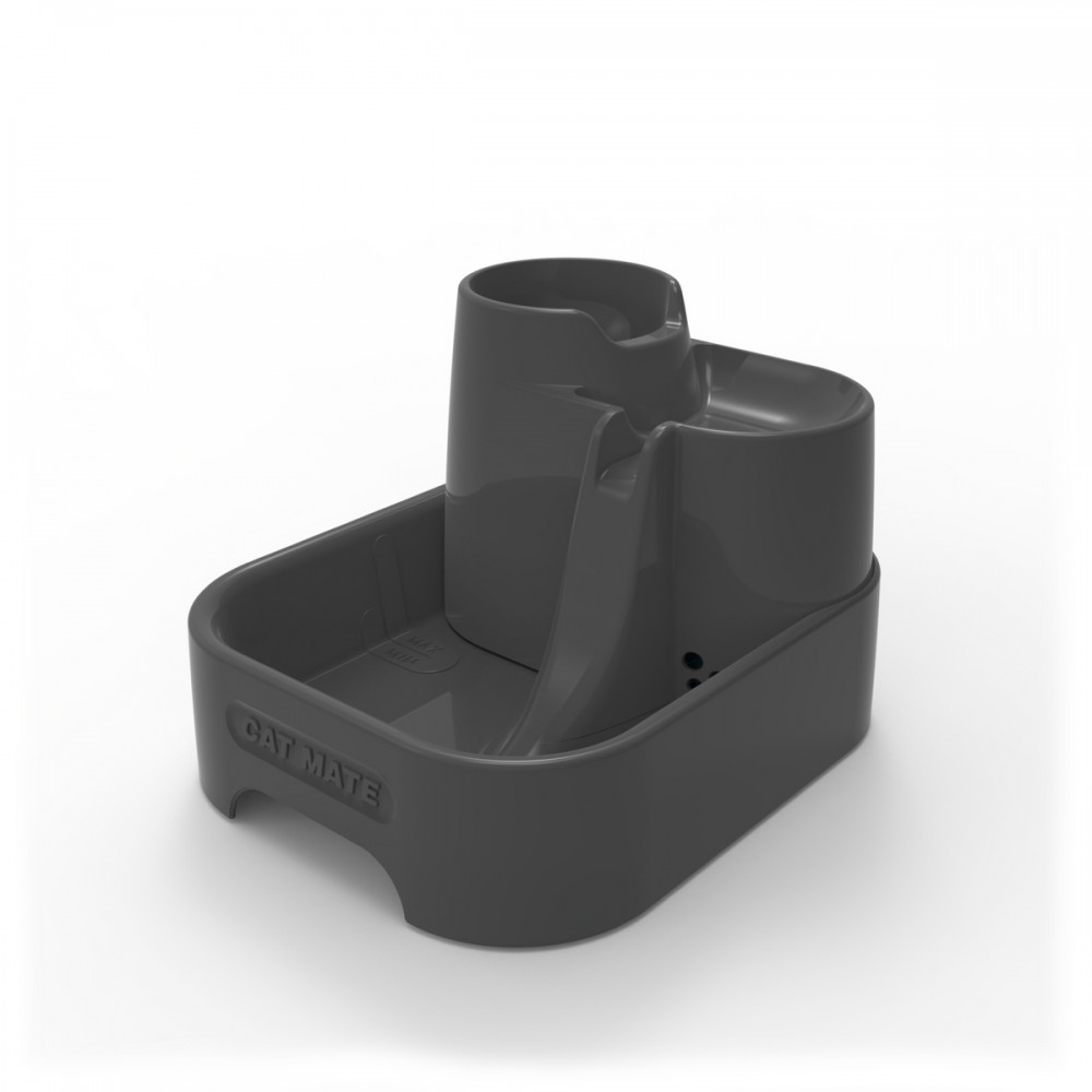 Cat Mate 3-Level Grey Pet Water Fountain – Quiet Multi-Tier Hydration ...