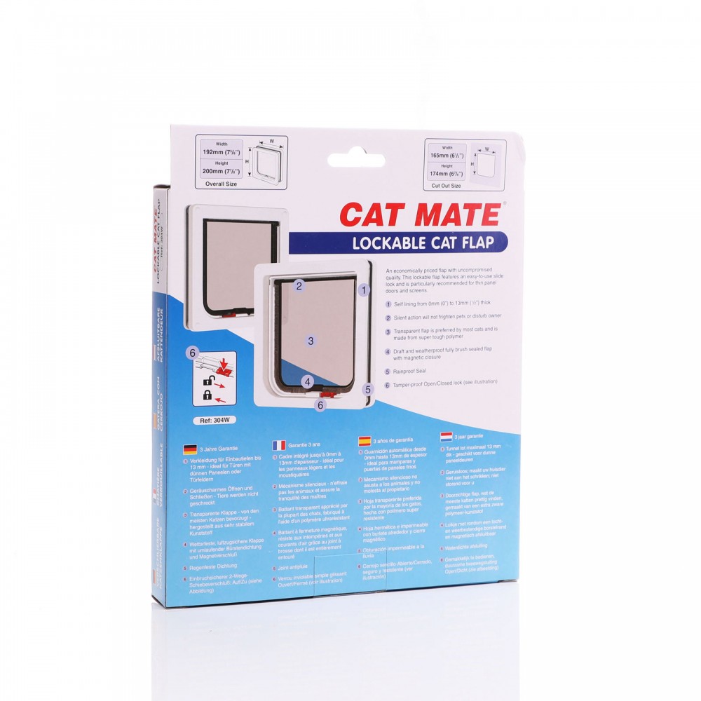 Cat Mate Standard Locking Cat Flap - 304 White