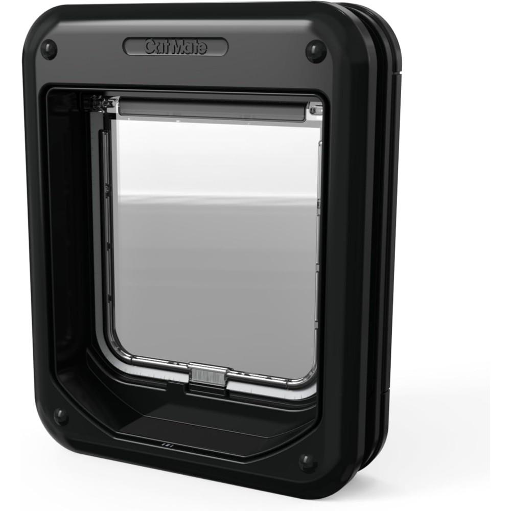 Cat Mate 358 Black Rotary Cat Flap – 4-Way Locking, Weatherproof & Silent
