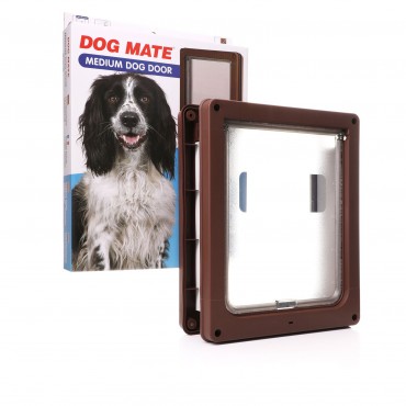 Dog Mate Dog Doors White Or Brown Small Medium Large