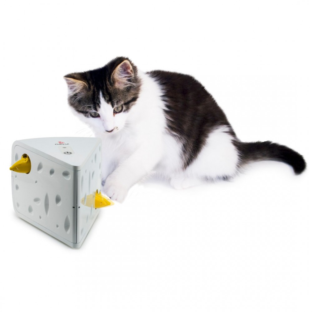 FroliCat CHEESE Automatic Cat Toy – Peek-a-Boo Mice, Battery Operated